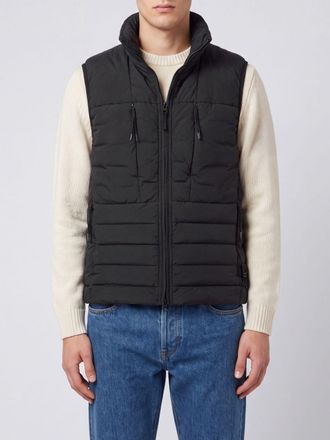 Stone Island Gilet matelass&eacute; en nylon avec col chemin&eacute;e et logo Compass