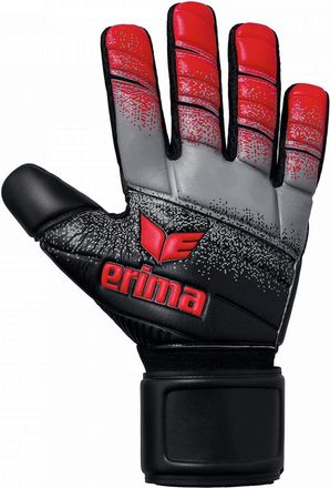 Erima Erwachsene Torwarthandschuhe SKINATOR Hardground NF, rot/schwarz/grau, 6, 5, 7221906