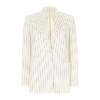 Max Mara Femme, Vestes, Blanc, Taille: 38 FR Jadi Blazer