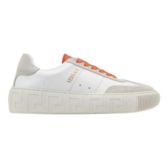 Versace Leder-Schn&uuml;rsneaker f&uuml;r Frauen - - Shoes - Damen - Wei&szlig; - 37 EU