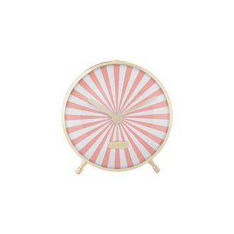 Karlsson Wecker Candy Swirl - Rosa - 12.5x3.7x12.5cm - Rund - Eisen - Wecker f&uuml;r Schlafzimmer - Weihnachtsdekoration - Geschenk f&uuml;r sie