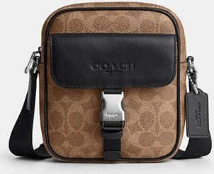 Coach Matthew Umh&auml;ngetasche Aus Signature Canvas f&uuml;r M&auml;nner in Schwarz