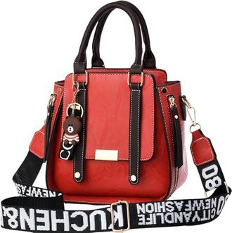 Generic Sac &agrave; main d&eacute;contract&eacute; en cuir PU pour femmes et filles, avec sangle r&eacute;glable, capacit&eacute; pour les sorties de travail et de