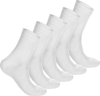 Vin beauty 5 Paar Leichte D&uuml;nne Wadenlange Socken, Weiche Atmungsaktive Baumwollsocken, Damen Baumwollsocken f&uuml;r Teenager und M&auml;dchen, Gr&ouml;&szlig;e 38-42, Wei&szlig;