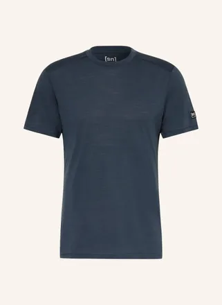 super.natural Funktionsshirt Essential Mit Merinowolle blau