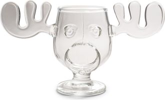 Silver Buffalo National Lampoons Christmas Vacation Marty Moose 8-Ounce Sculpted Glass Cup
