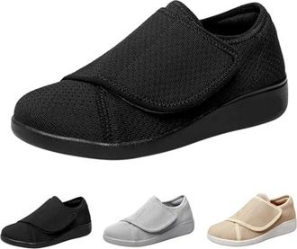 Generic Chaussures diab&eacute;tiques extra larges pour homme - Faciles &agrave; fermer - Chaussures d&eacute;contract&eacute;es pour personnes &acirc;g&eacute;es - Pieds enfl&eacute;s - Respirantes et l&eacute;g&egrave;