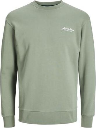 Jack & Jones Crew Neck Jjbeau Sweat à col Rond, Iceberg Green, S Homme