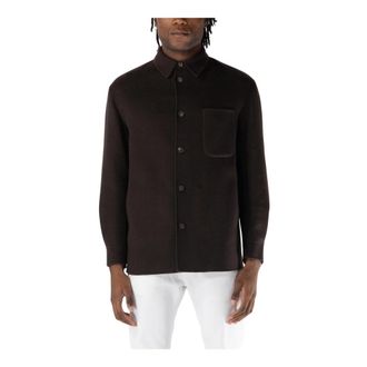 Hev&ograve; Wendbarer Trenchcoat Barid Stil - - Shirts - Herren - Braun - L
