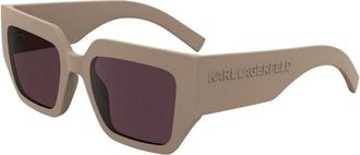 Karl Lagerfeld Femme, Accessoires, Beige, Taille: 53 MM Kl6166S 272 Lunettes de soleil