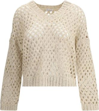 Brunello Cucinelli Damen, Strickwaren, Beige, XLGröße