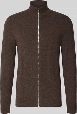 Profuomo Jacke aus Baumwoll-Mix in Strick-Optik