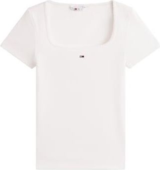 Tommy Hilfiger T-shirt c&ocirc;tel&eacute; en coton m&eacute;lang&eacute;