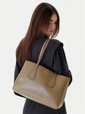 Calvin Klein Handtasche Ck Medium Work Tote LV04F3442G Beige