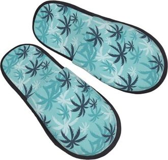 Generic Pantoufles DH&ocirc;tel Palmier R&eacute;tro-A Peluche Pantoufles DHiver Chaud Chausson Hotel Pour Spa Homme Chambre L