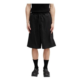 Yohji Yamamoto Pinstripe Sport Uniform Shorts - - Shorts - Herren - Schwarzk - S