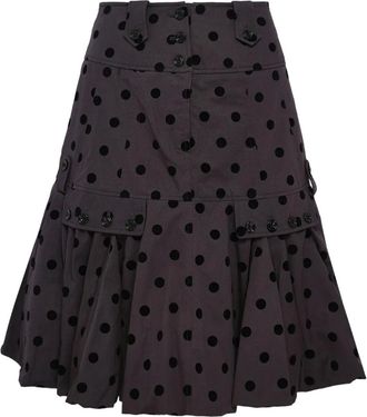 Rokh jupe mi-longue à ourlet structuré - Gris