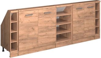 Vicco Dachschr&auml;genschrank Rion, Goldkraft Eiche, 5er Set, Vicco