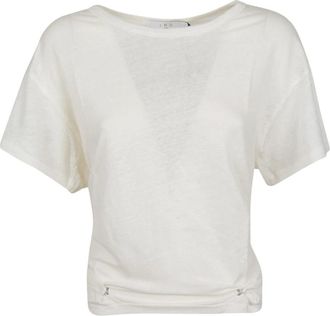 Iro Iro, Femme, Tops, Blanc, Taille: 36 FR Sorenza T-Shirt