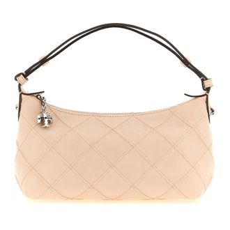 Tory Burch Fleming Quilted Nappa Leder Clutch Bag - - Bags - Damen - Rosa - ONE SIZE