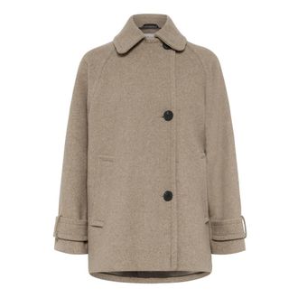 Inwear Umweltfreundlicher Grauer Melange Mantel - - Coats - Damen - Braun - S