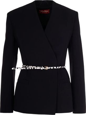 Max Mara Quinoa belted jacket - Schwarz