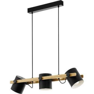 Eglo Eglo H&auml;ngeleuchte Hornwood schwarz creme 78 x 21 x 110 cm Deckenlampen & Kronleuchter