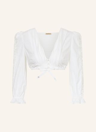 Gottseidank Gottseidank Dirndlbluse Simone Mit Spitze Und Volants weiss