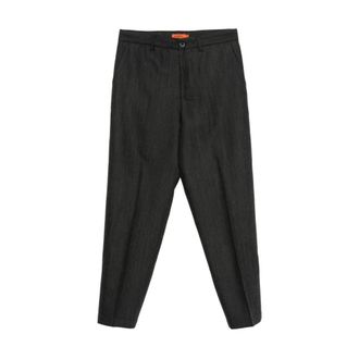 Barena Gerade geschnittene Hose mit Fischgr&auml;tmuster - - Trousers - Herren - Grau - M