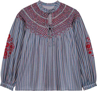 Louise Misha Blouse Pal Ray&eacute;e Voile de Coton - Collection Femme Louise Misha