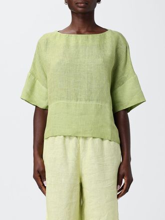 120% Lino Top Femme couleur Vert Pomme