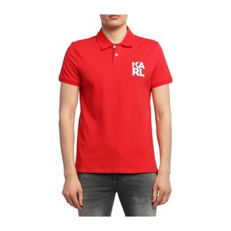 Karl Lagerfeld Polo Shirt - - Tops - Herren - Rot - 2XL