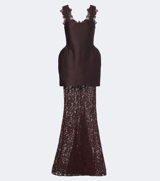 De La Vali Robe Hecate aus Twill mit Spitze