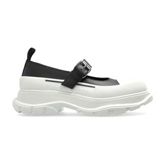 Alexander McQueen Lederschuhe mit Logo - - Shoes - Damen - Schwarzk - 38 EU