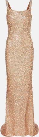 Jenny Packham Robe Lotus mit Pailletten und Kristallen