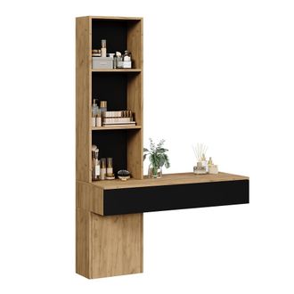 Vicco Schminktisch Melora, Eiche/Schwarz, 100 cm