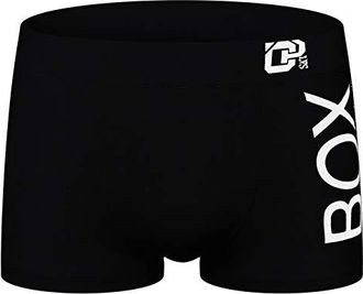 Generic Short pour homme - Confortable - Taille U - Coton - Boxer de sport - Taille U - Confortable - Respirant - Pour homme, Noir, L