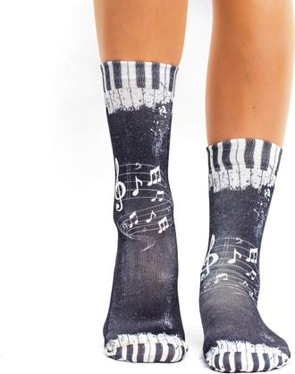 Wigglesteps Damen Socken Stave White, one Size, 36-40