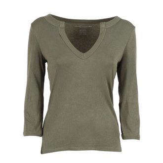 Majestic Filatures V-neck Strickware - - Knitwear - Damen - Gr&uuml;n - L