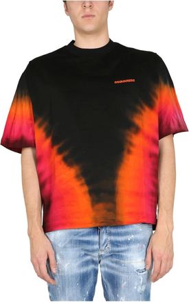 Dsquared2 Homme, Tops, Multicolore, Taille: S Flame Drop Tee