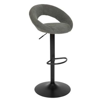 Atmosphera Atmosphera - Tabouret de bar ajustable Sasha tissu kaki fonc&eacute;