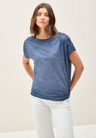 Cecil T-Shirt mit Knopfdetails an der Schulter