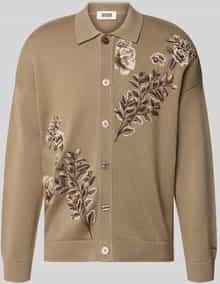 Drykorn Strickjacke mit floraler Stickerei Modell GILOO