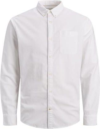 Jack & Jones Chemise de Loisirs pour Homme, Coupe ajustée, pour Les Loisirs, Blanc/Coupe : Slim fit., XXL