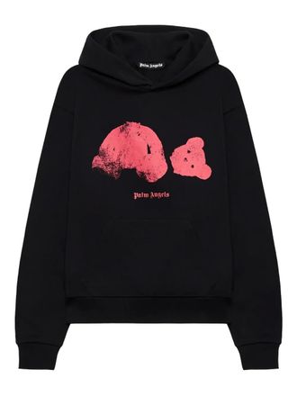 Palm Angels Grafischer Spray Broken Bear Hoodie - Schwarz