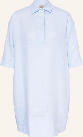 &Eacute;manou &Eacute;manou Hemdblusenkleid Aus Leinen Mit 3/4-Arm blau