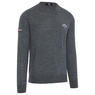 Callaway Pull thermique &agrave; col rond en laine m&eacute;rinos pour homme Entretien facile, Acier bruy&eacute;., XXL