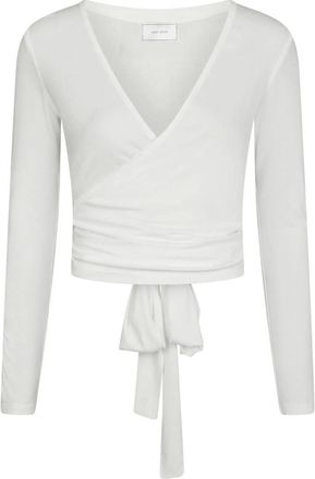 Neo Noir Femme, Blouses et Chemises, Blanc, Taille: 38 FR Chemisier crois&eacute; - Blanc