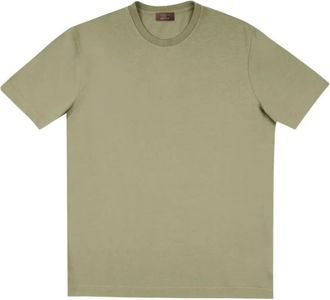 Zanone Homme, Tops, Vert, Taille: 3XL T-shirt &agrave; Manches Courtes et Col Rond