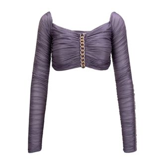 Elisabetta Franchi To03137E2 Top - - Tops - Damen - Lila - M
